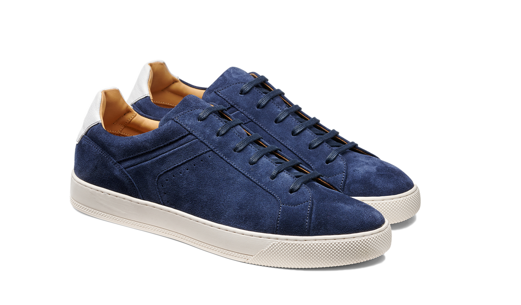 Skylar - Navy Suede White | Barker Shoes UK