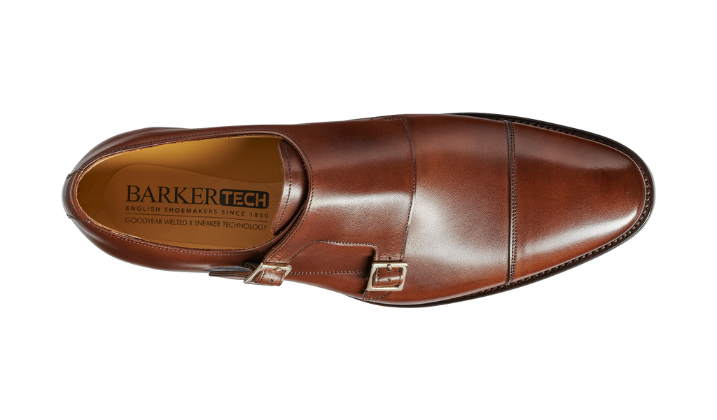 Edison - Dark Walnut Calf| Mens Monk Shoes | Barker Shoes UK