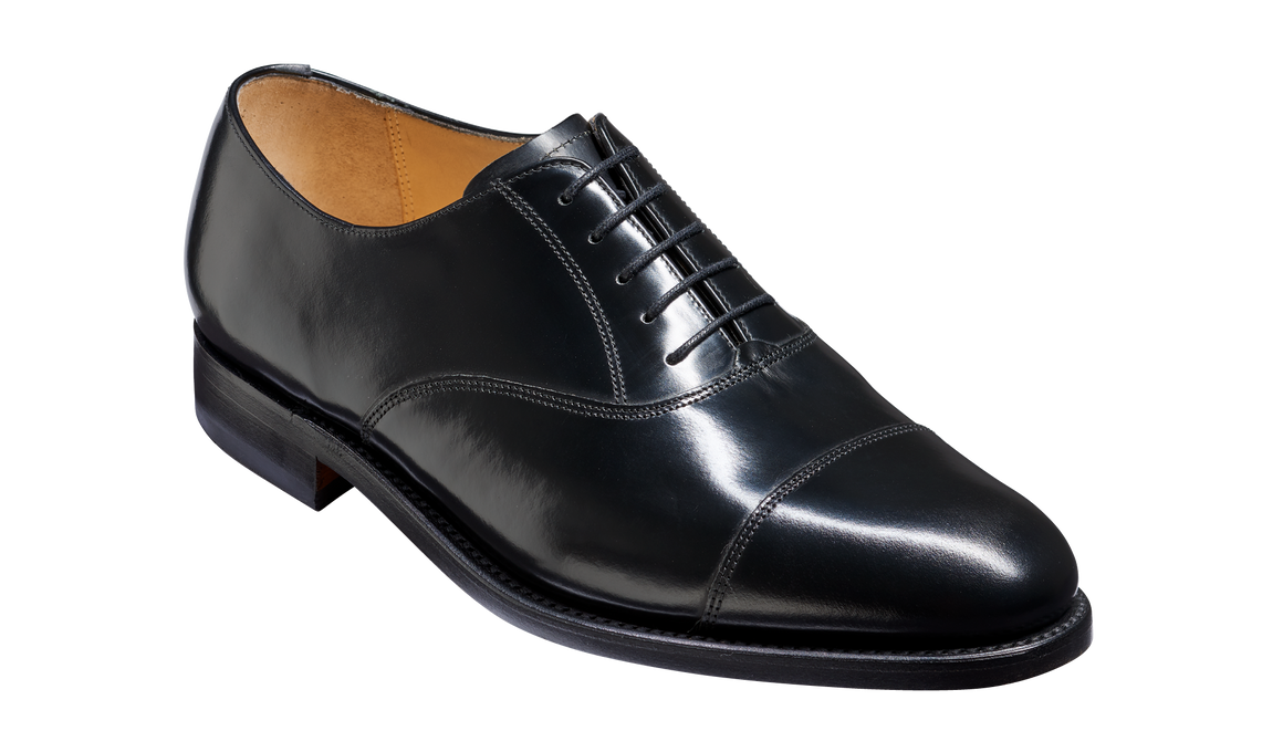 Gatwick Black Hi-Shine Oxford Brogues | Premium Men’s Formal Shoes UK ...