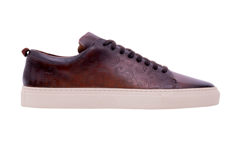 Paisely - Chestnut Hand Painted | Barker Shoes UK