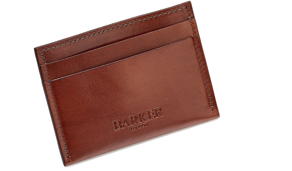 Card Holder Straight - Dark Walnut Calf | Barker Shoes UK